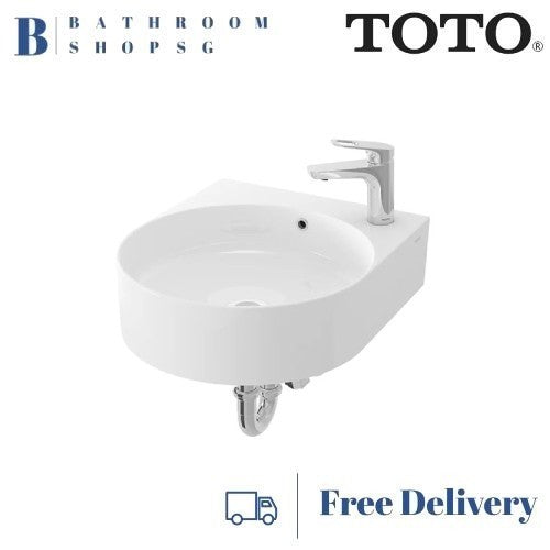TOTO LW575JR Wall Hung Lavatory Basin | Round Wall Hung Bathroom Sink ...