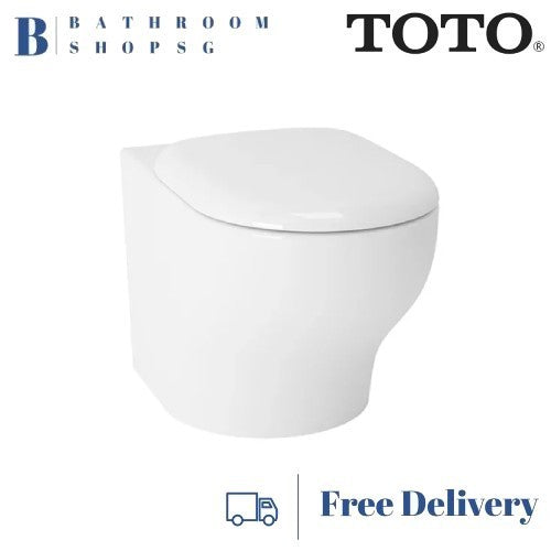 TOTO CW254PJ Hayon Rimless Tornado Flush WH Toilet Bowl with Seat Cover ...