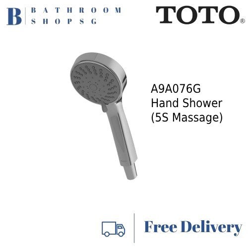 TOTO Rei 5S Massage Hand Shower A9A076G | Handheld Shower System ...