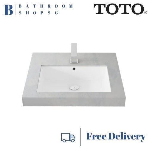 TOTO LW592J Under Counter Lavatory with Single Tap Hole Bathroom Sink ...